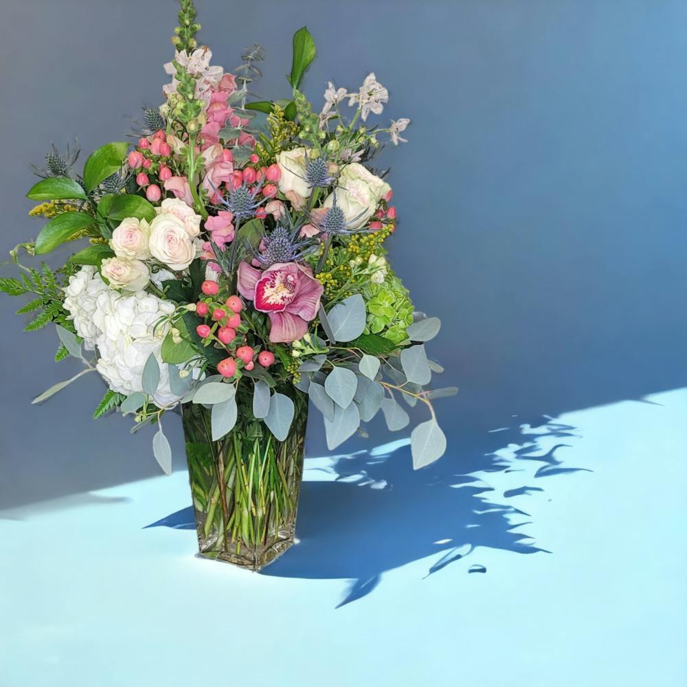 Sanctuary Pastel Arrangement | Flowers by Leslie